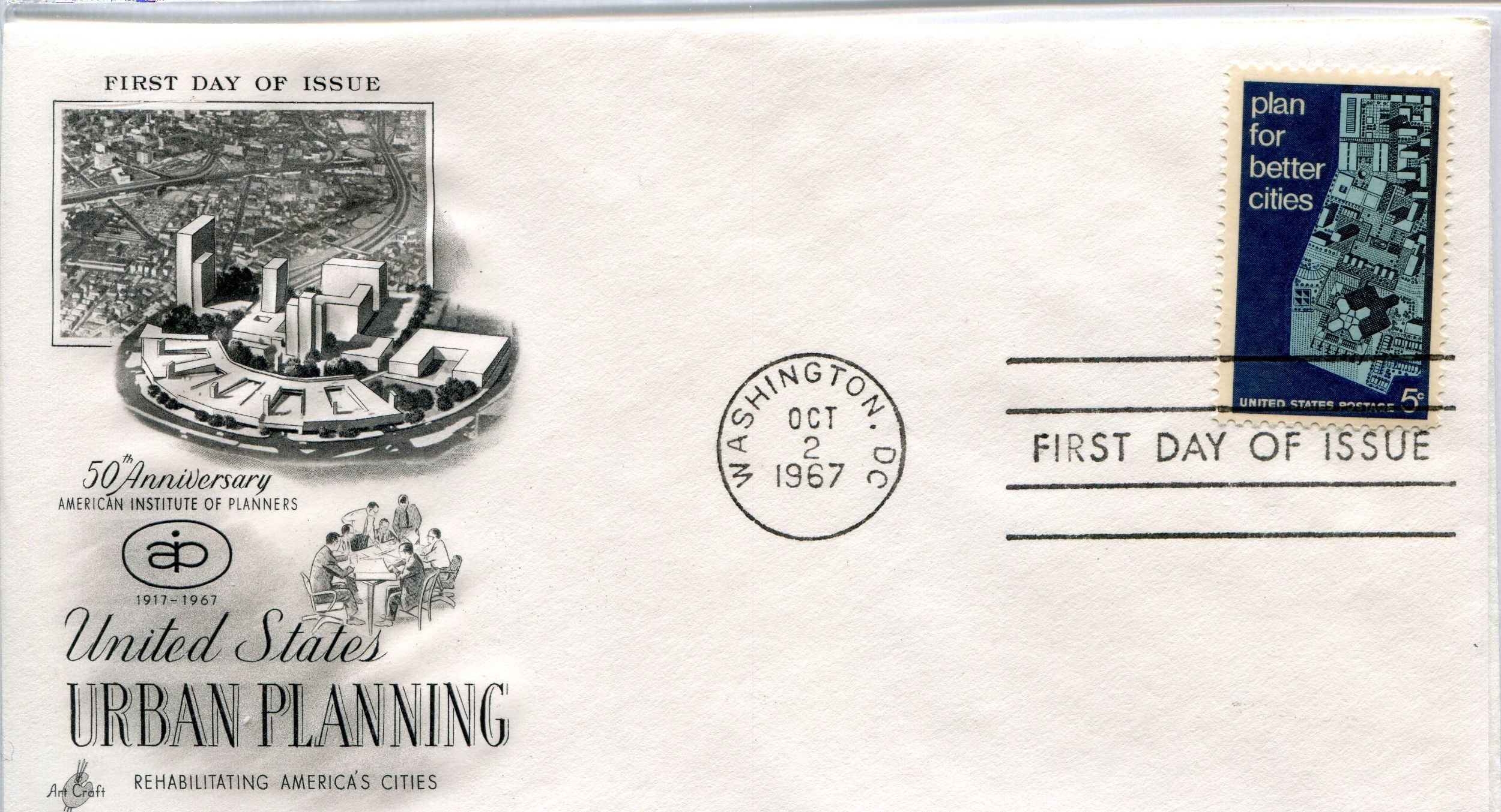 1333 5c Urban Planning, Art Craft First Day Cover | United States ...