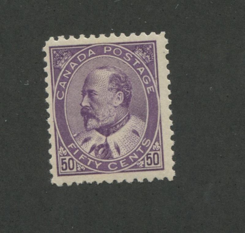 Canada 1908 King Edward VII Fine-Very Fine Purple 20c Stamp #95 CV ...