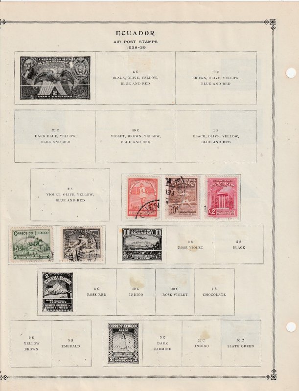 Ecuador Collection - 4 Scans. All the stamps are in the scans ...