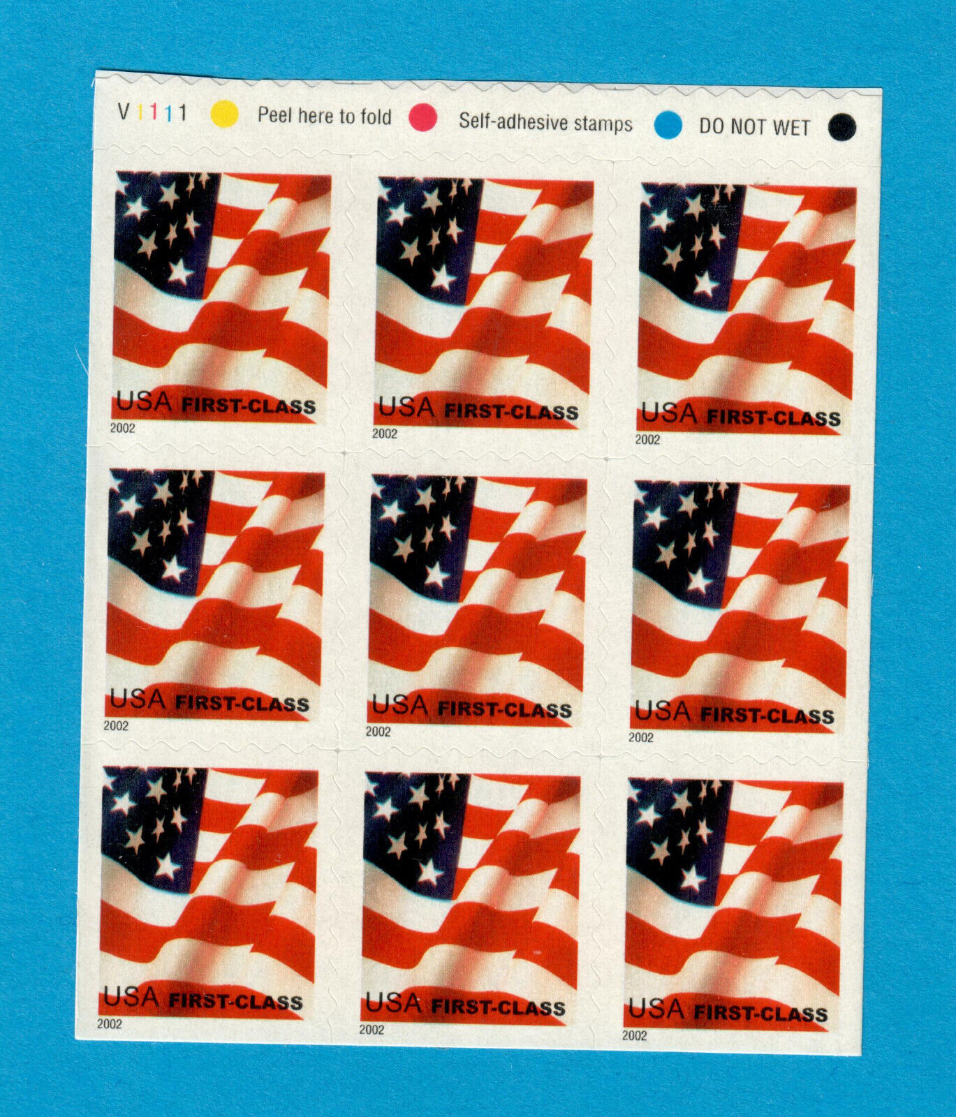 3625 - ATM Convertible Pane Of 9 -P#V1111 Flag MNH - 2002 | United ...