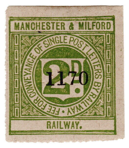 (I.B) Manchester & Milford Railway : Letter Stamp 2d | Great Britain ...