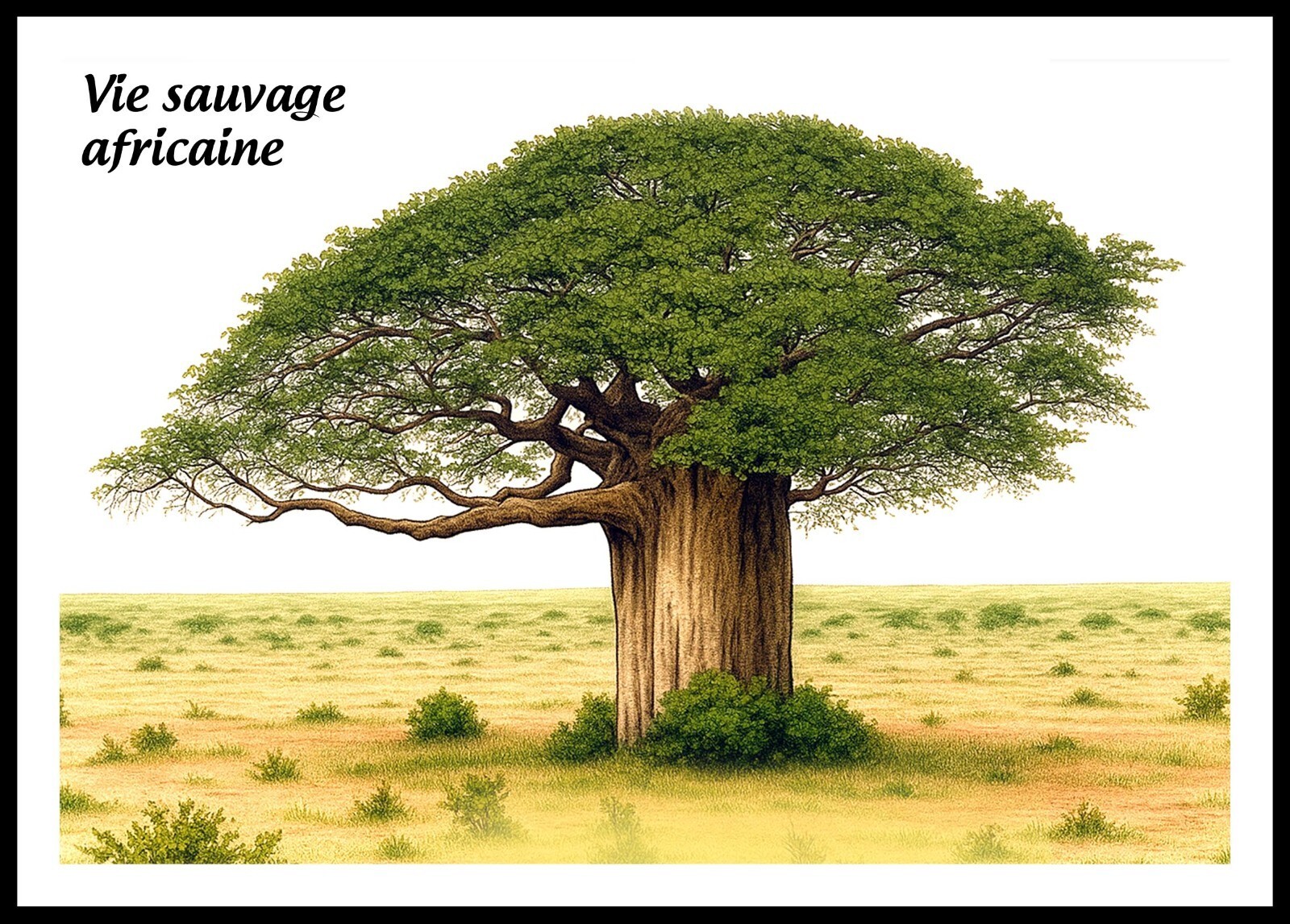 Djibouti 2025 Stationery Card - Baobab Tree Trees- | Africa - Djibouti ...