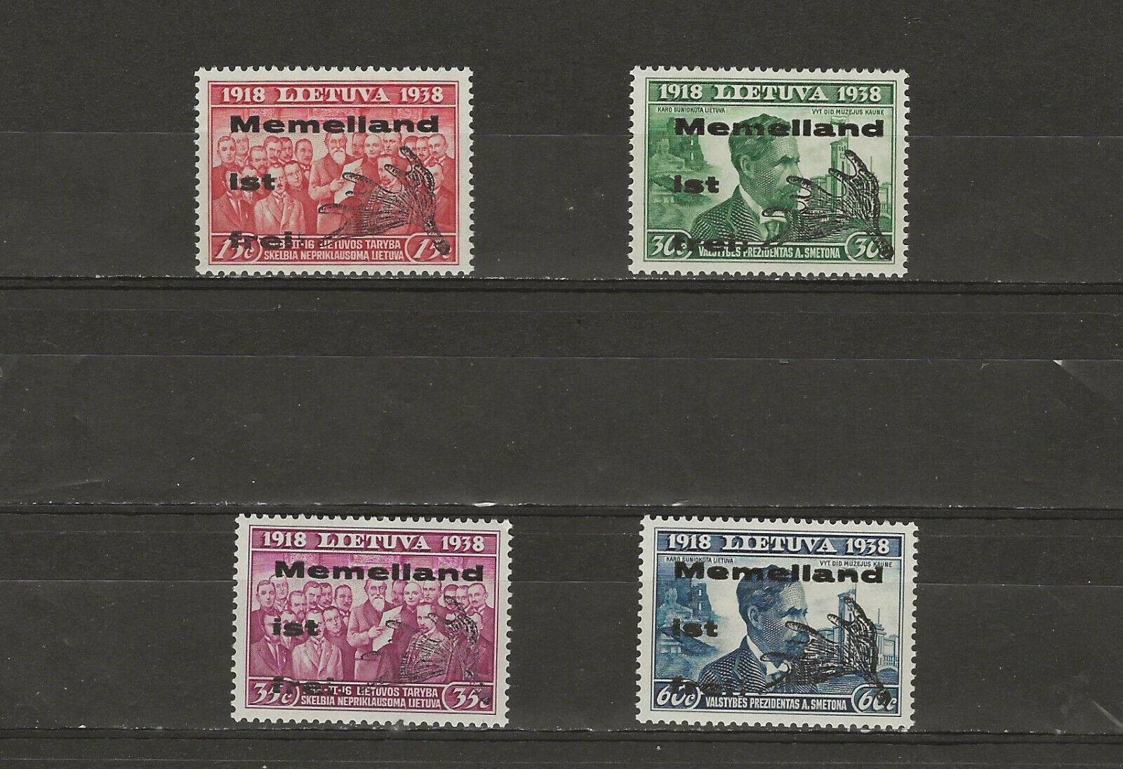 Memel (German Occupation) Memelgebiet, Michel I-IV, all type I MNH ...