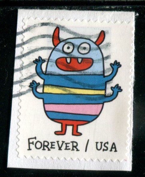 5637 (58c) Message Monster SA, used on paper | United States, General ...