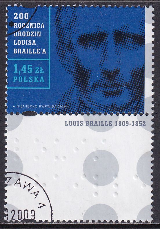 Poland 2009 Sc 3928 Educator of the Blind Louis Braille Stamp CTO ...