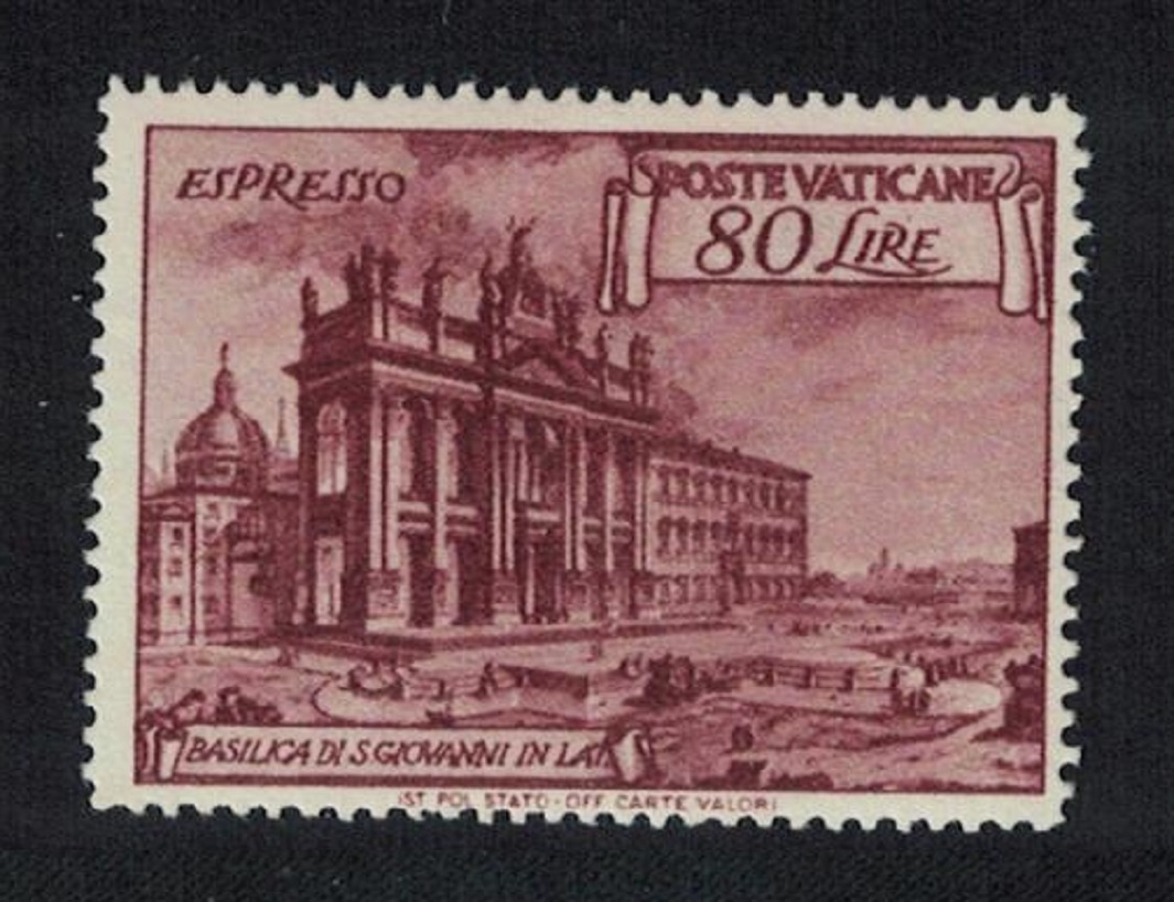 Vatican Express Mail St John's Basilica 1949 MH SC#E12 SG#E150 ...