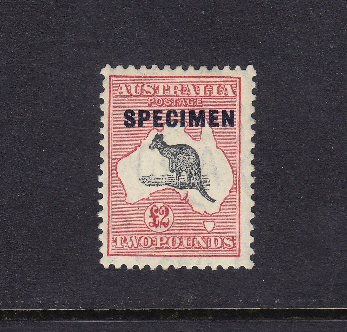 AUSTRALIA: Scott #129 2 Pounds Kangaroo SPECIMEN Overprint Mint HINGED ...