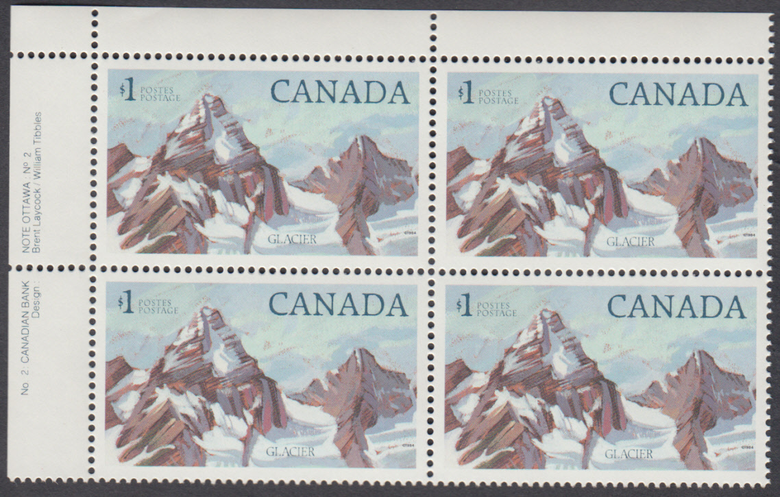 Canada - #934iii Glacier National Park, CBN, Plate Block #2 - MNH ...