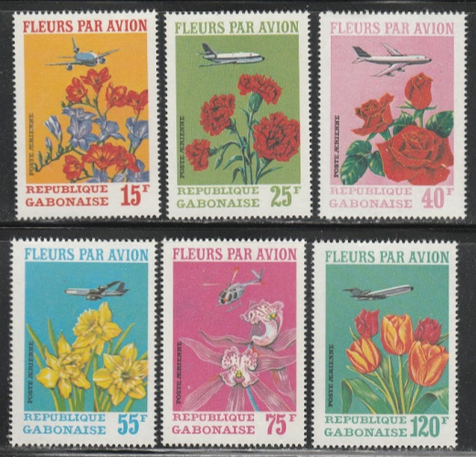 Gabon #C109-C111 MNH Full Set of 6 | Africa - Gabon, Air Mail Stamp ...