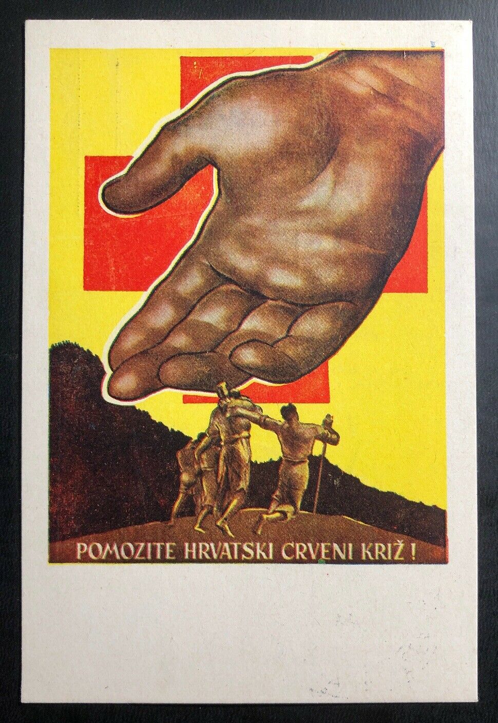 1942 Zagreb German Occupation Croatia Red Cross Postcard Advertising ...