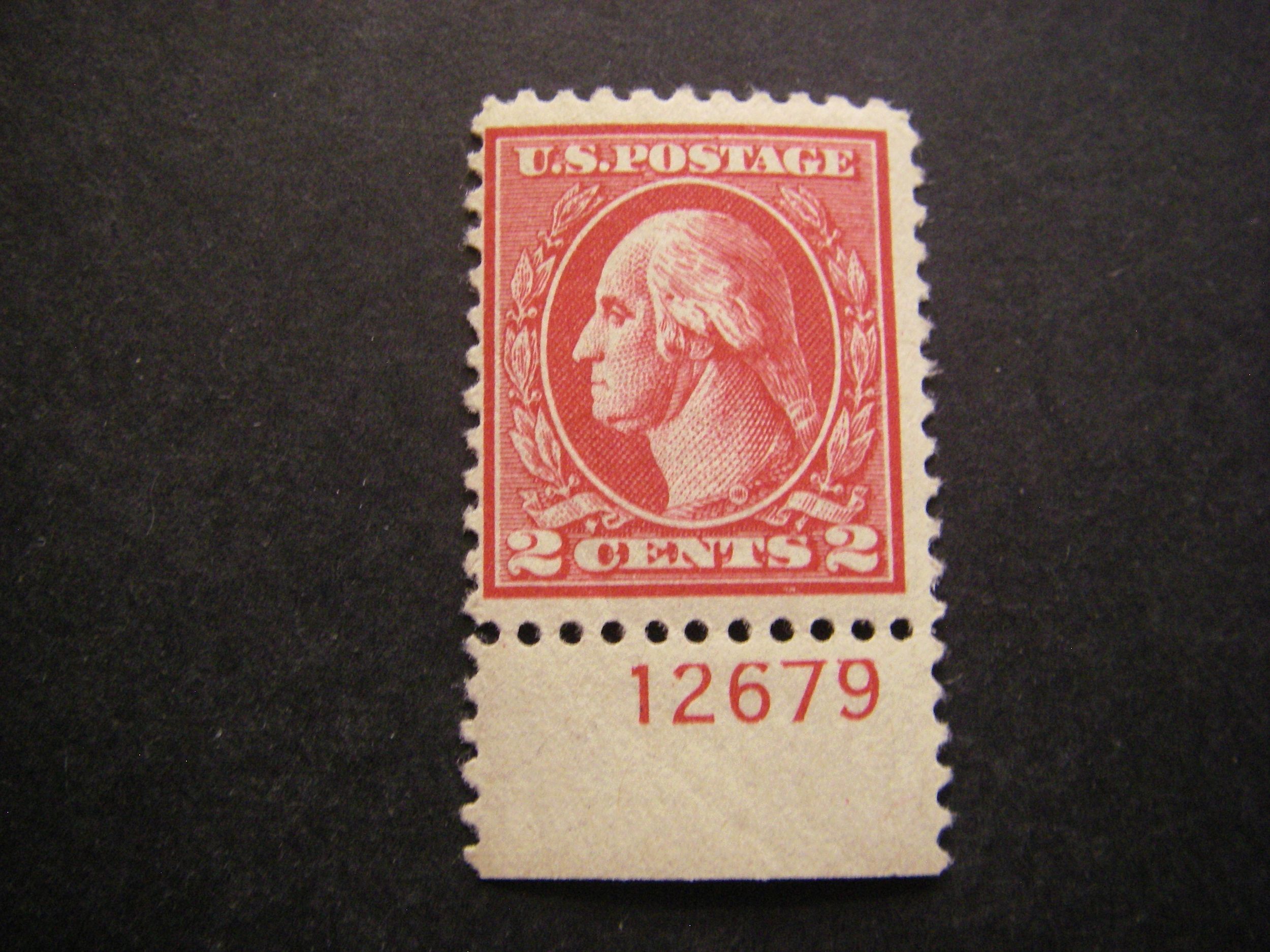 Scott 528B, 2c Washington, Offset Type VII, Plate # single, #12679 ...