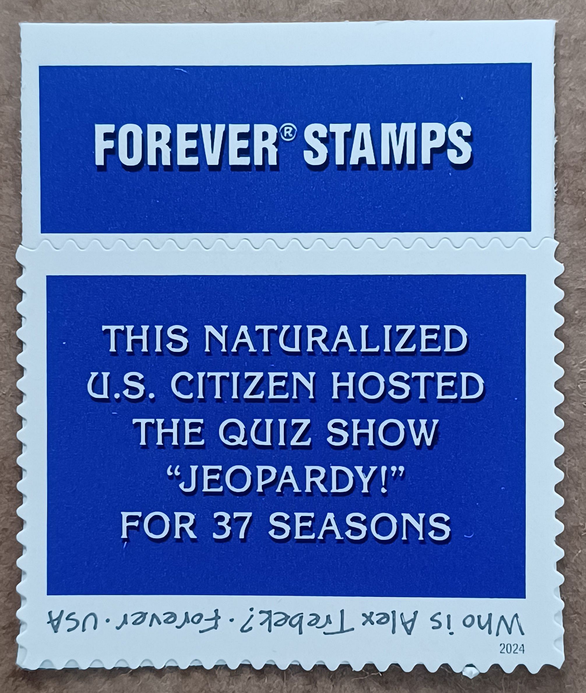 United States #5907 (73c) Alex Trebek MNH (2024) FOREVER STAMPS selvage ...