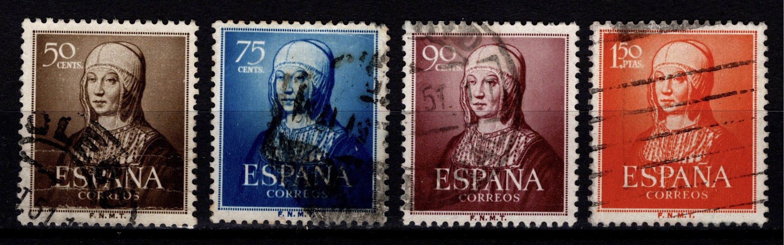 Spain 1951 5th Centenary of Birth of Isabella, Part Set to 1p50 [Used ...