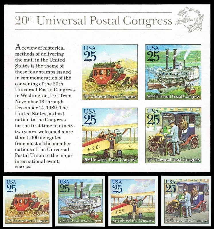 Scott 2438, 2438a, 2438b, 2438c, 2438d 25c Sheet + Singles! Mint VF NH ...