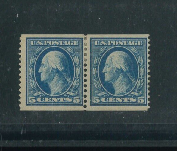 1909 United States 5¢ George Washington Postage Stamp #355 OG Hinged ...