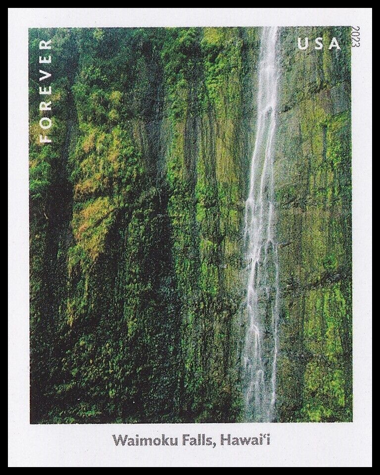 US 5800r Waterfalls Waimoku Falls HI imperf NDC single MNH 2023 ...
