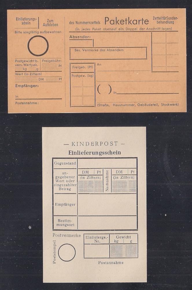 Kinderpost: 2 Toy Stamp Postal Forms Germany 1950s Scarce! | Europe ...