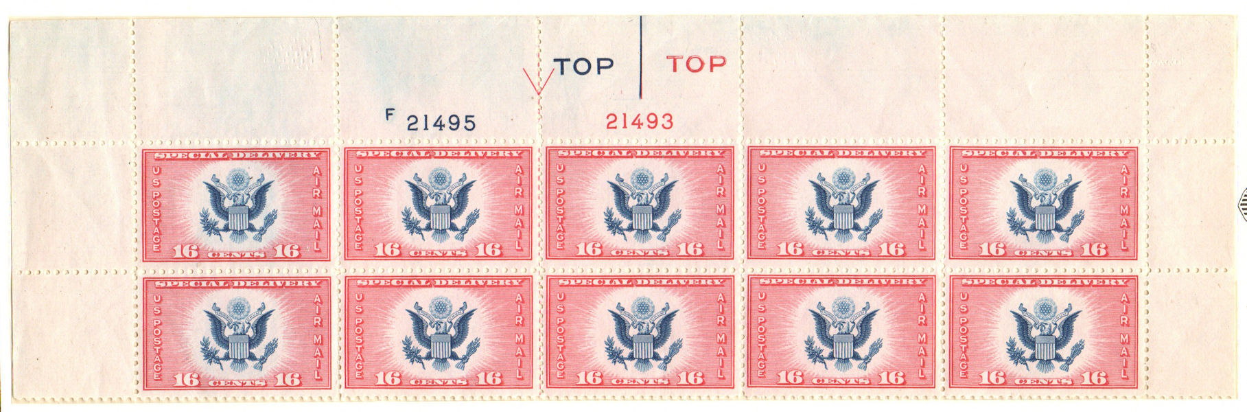 US #CE2 VF/XF OG NH, Plate Block w/ large top, lovely color, CHOICE ...