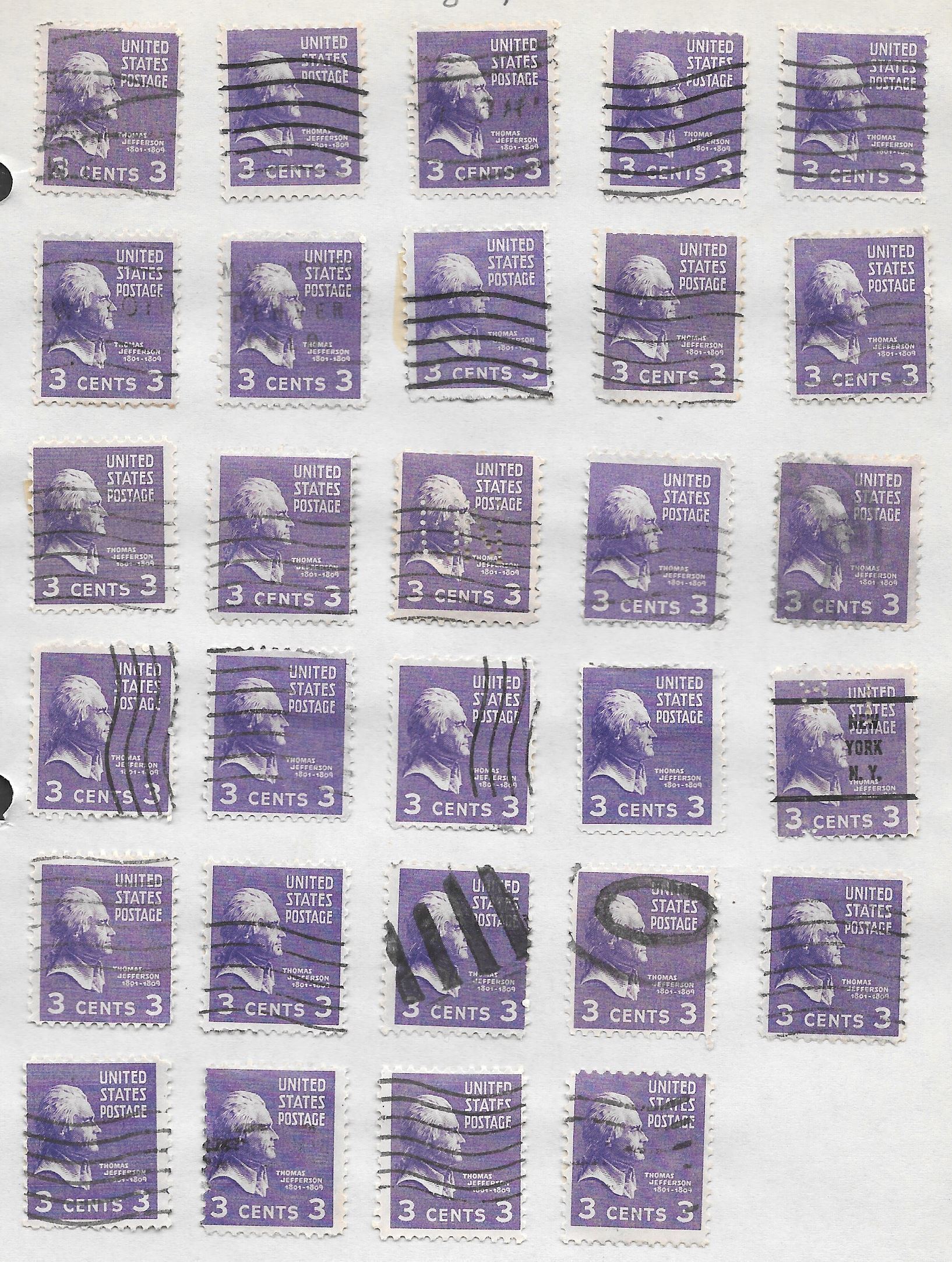 #807 - 2 Pages of Used US. Stamps Page #350 Collection / Lot | United ...