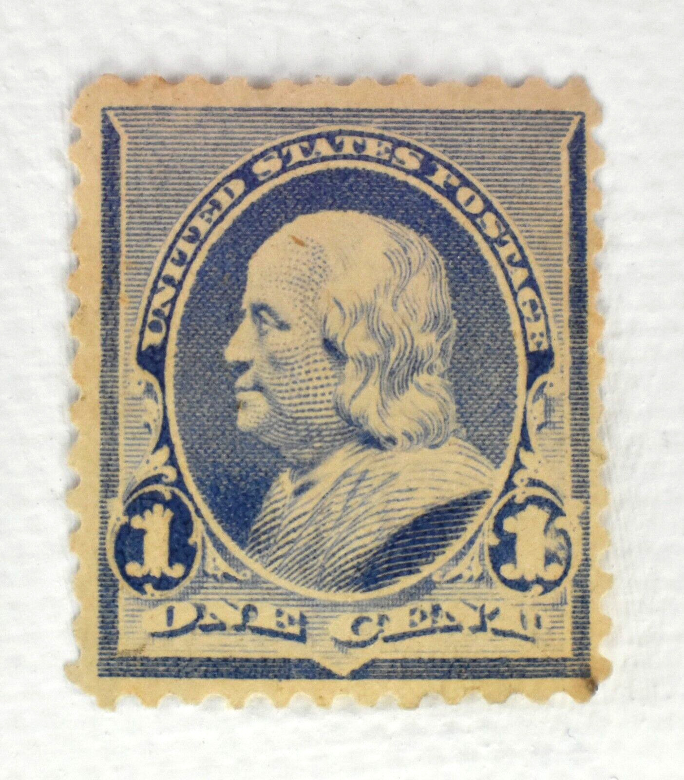 US Stamp Scott #219V 1c Franklin MH OG Candle Flame, 1890 | United ...