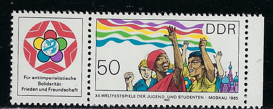 Germany DDR Scott # 2489, label, mint nh, se-tenant, WZd641 | Europe ...