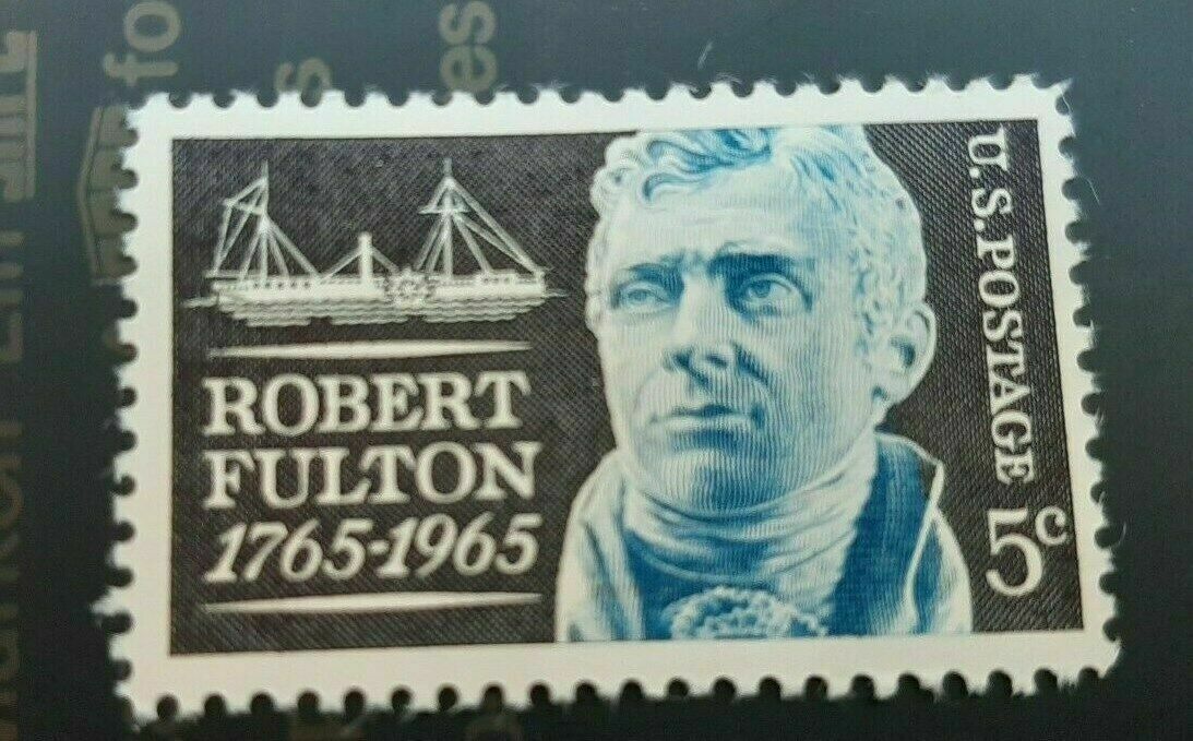 Scott #1270 5 Cent Stamp Robert Fulton, Steamship Clermont- MNH 1965 ...