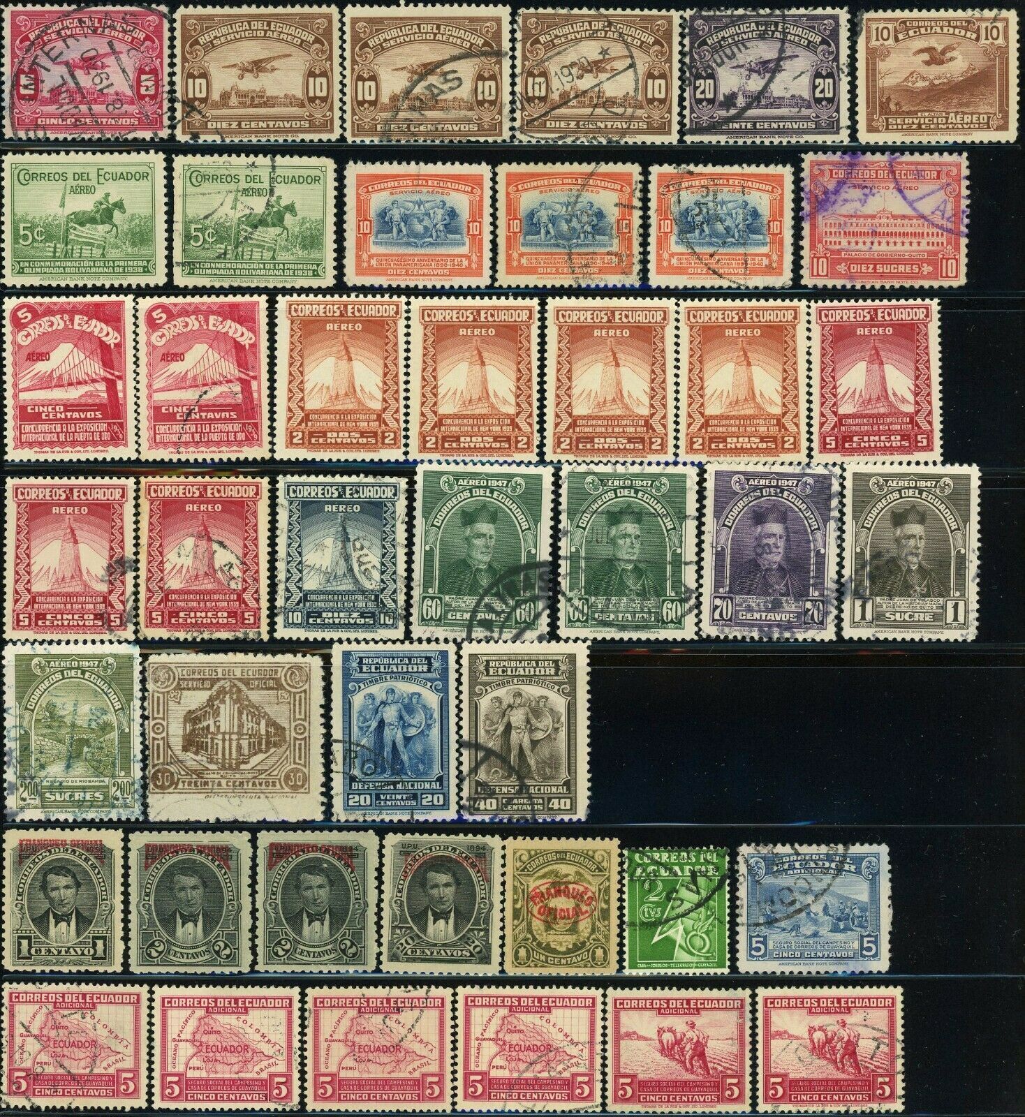 ECUADOR Postage Latin America Stamp Collection Used Mint LH | Central ...