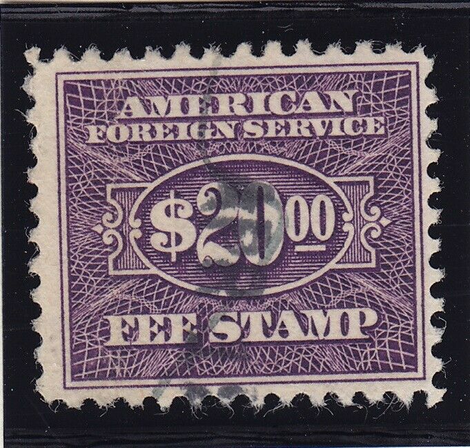 RK40 F-VF used consular revenue stamp with nice color cv $ 210 ! see ...