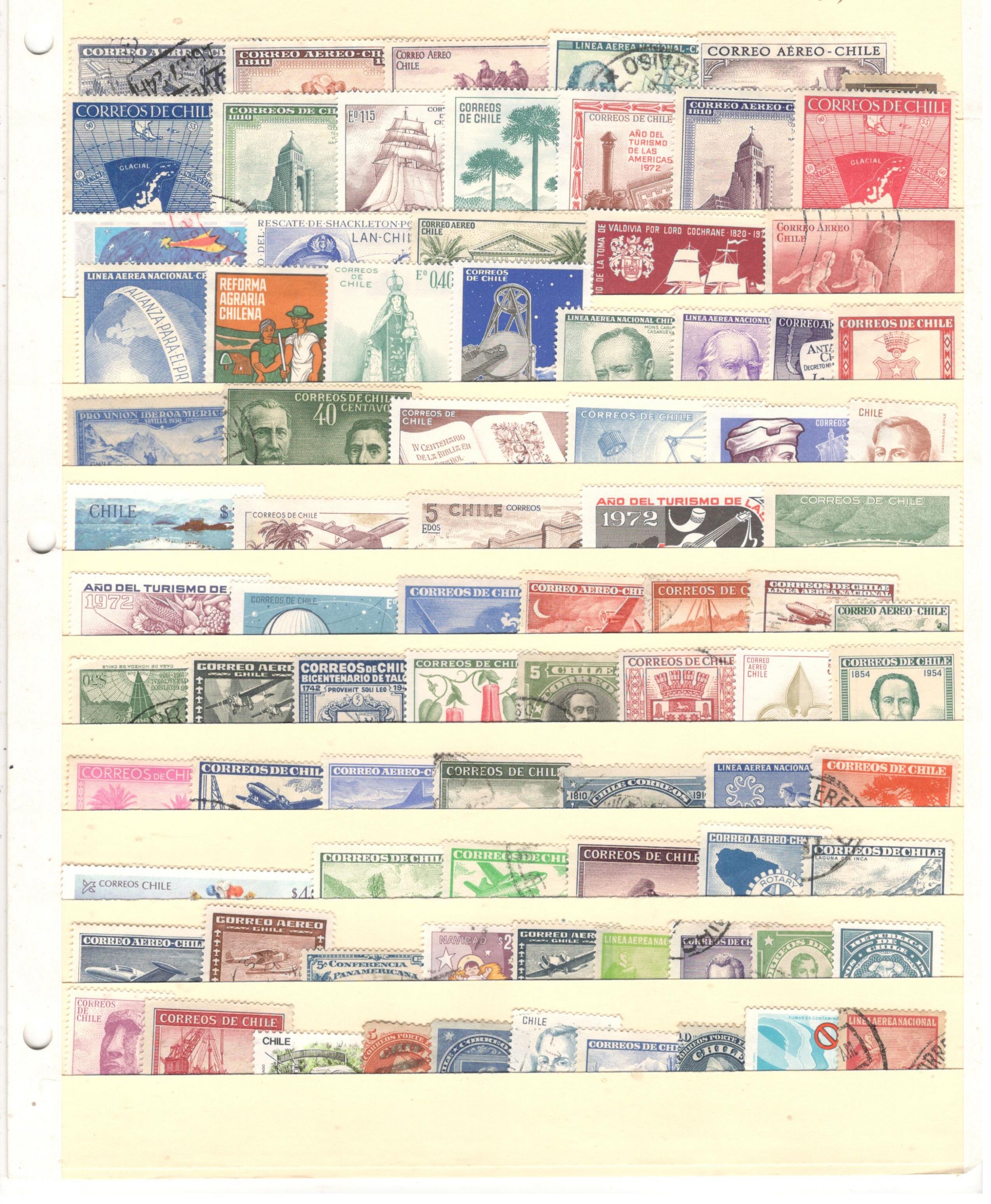 Chile Collection on Stock Sheet Mint/Used | Central & South America ...