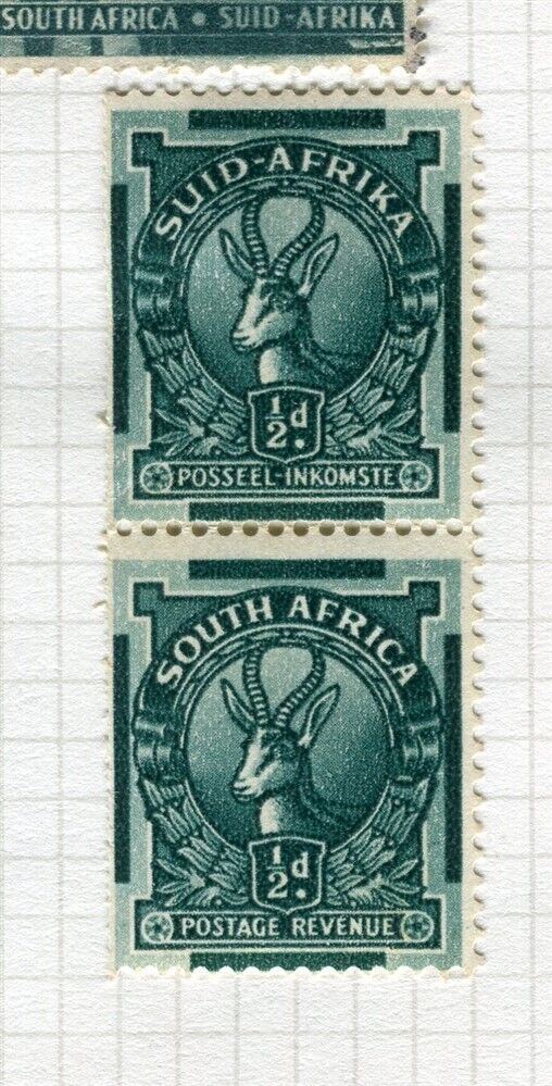 South Africa 1943 Early Springbok Issue Mint 1 2d Pair Africa