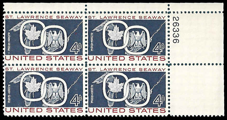 PCBstamps US #1131 PB 16c(4x4c)St. Lawrence Seaway, 26336, MNH, (PB-2 ...