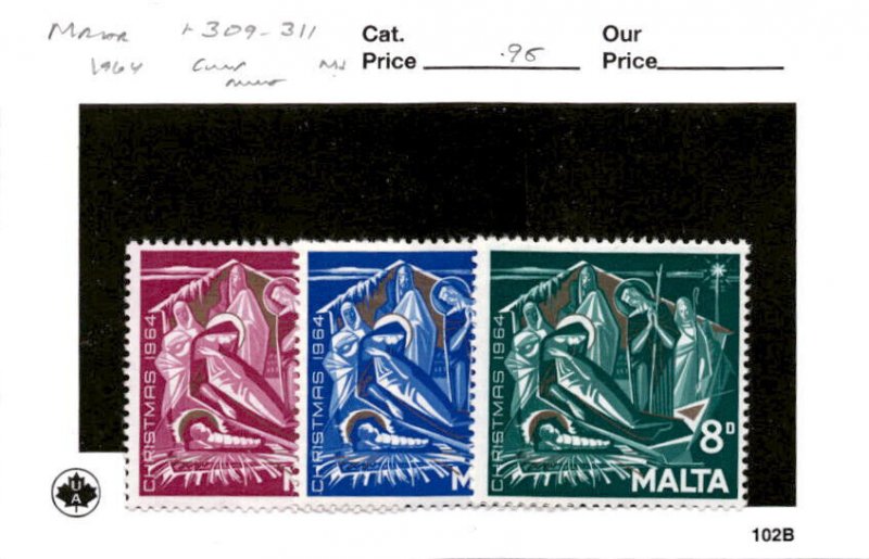 Malta, Postage Stamp, #304-311 Mint NH, 1964 Christmas (AB) | Europe ...