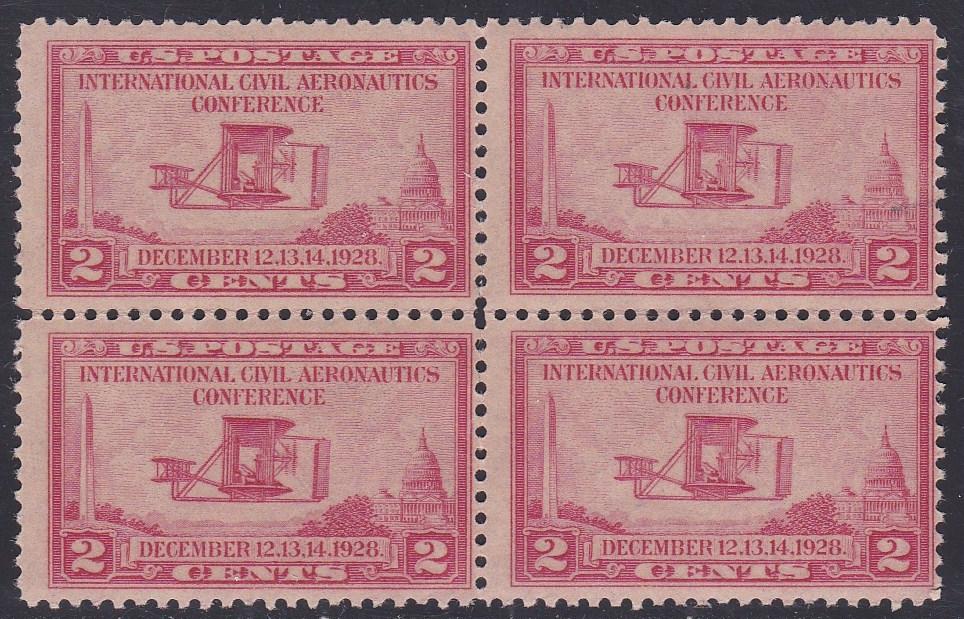 U.S. # 649, Civil Aeronautics Conference, Block, NH,1/3 Cat / HipStamp