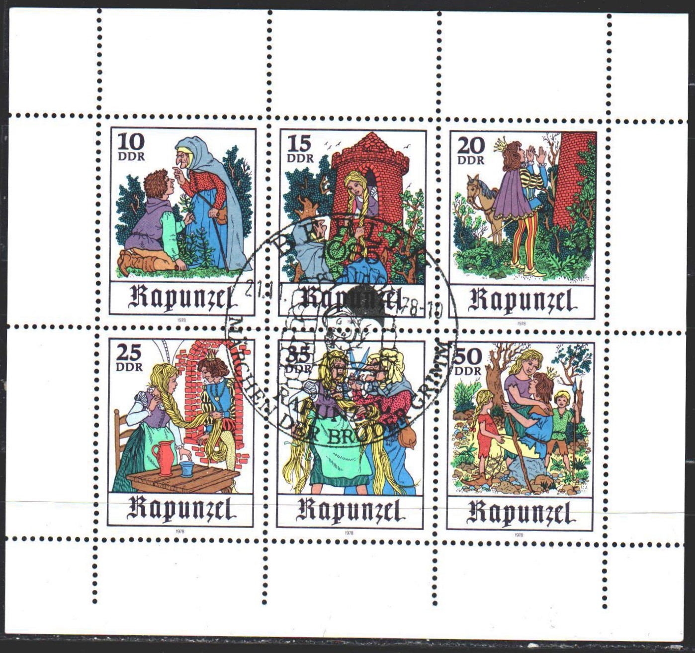 GDR. 1978. Small sheet 2382-87. Tales, legends. USED. | Europe ...