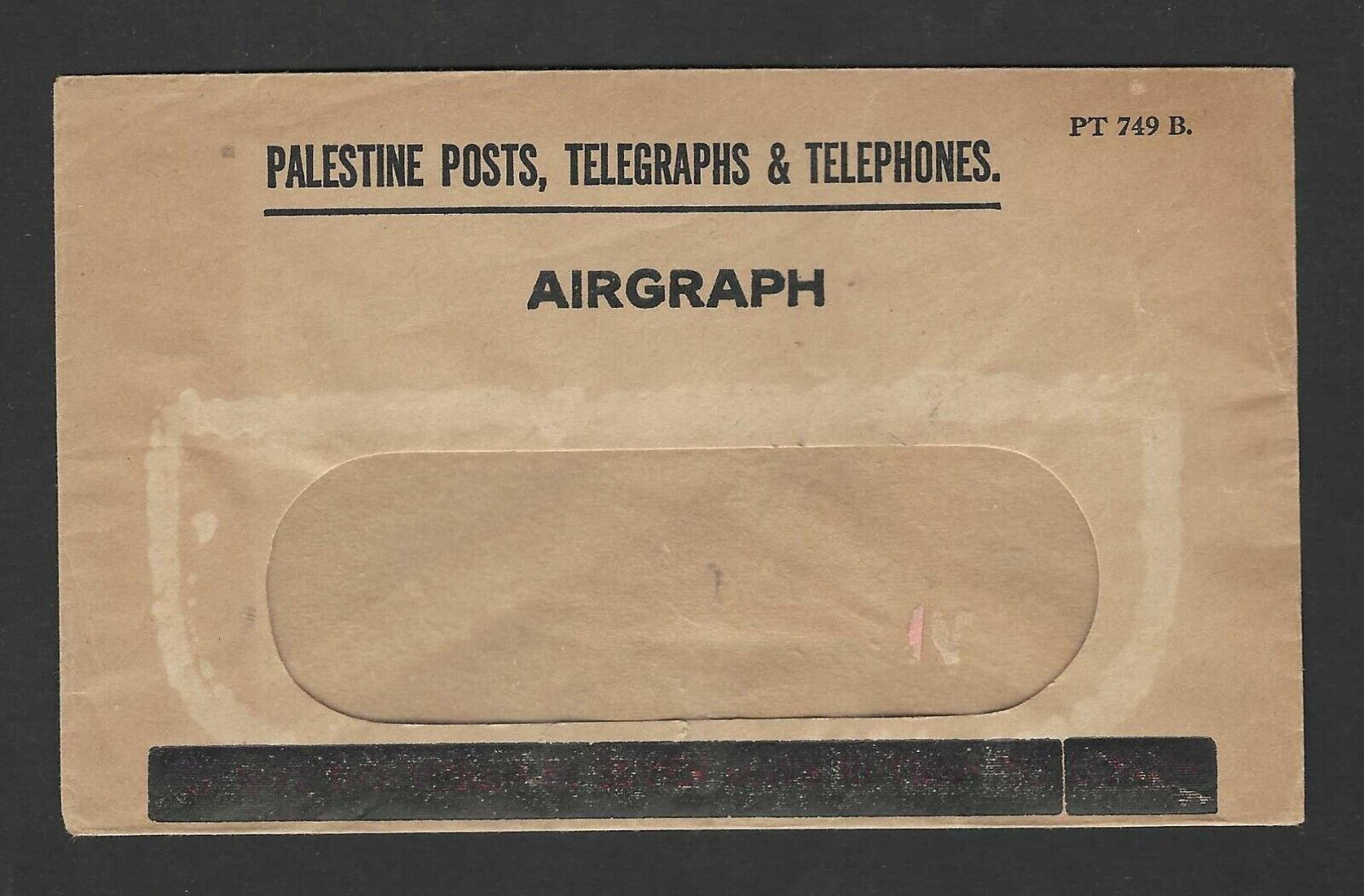 Palestine 1940'S Airgraph of Palestine Posts, Telegraphs & Telephones Wwii | Middle East ...