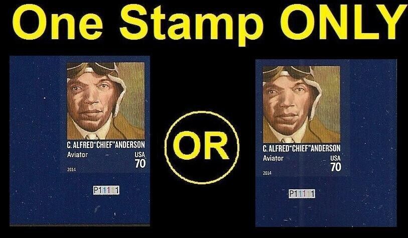 US 4879a C Alfred Chief Anderson 70c imperf NDC plate single MNH 2014 ...