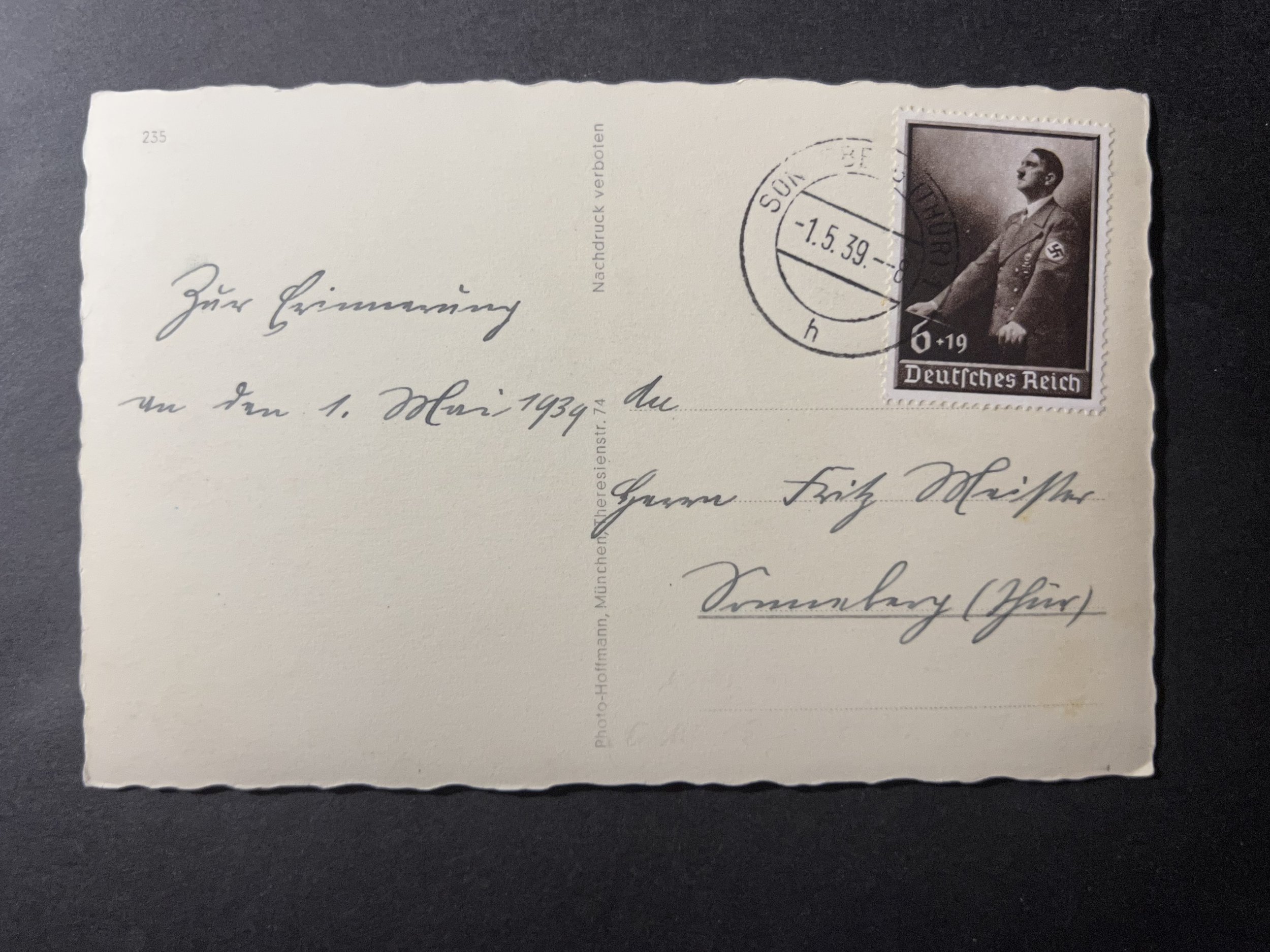 1939 Nazi Germany RPPC Postcard Cover Adolf Hitler and Child | Europe ...