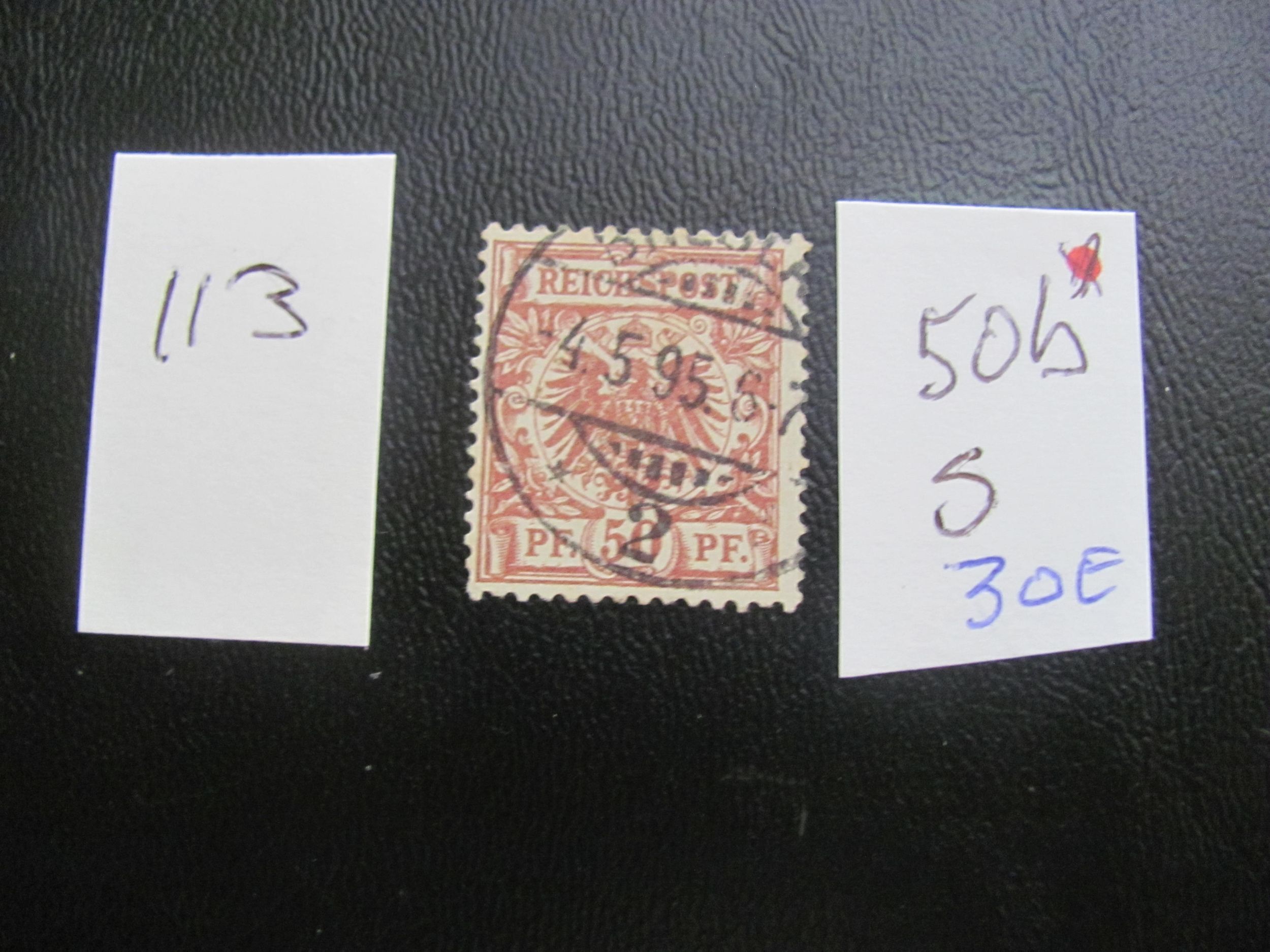 Germany 1889 Used Signed Hoffmann MI. 50b SC 51 VF 30 Euros (113 ...