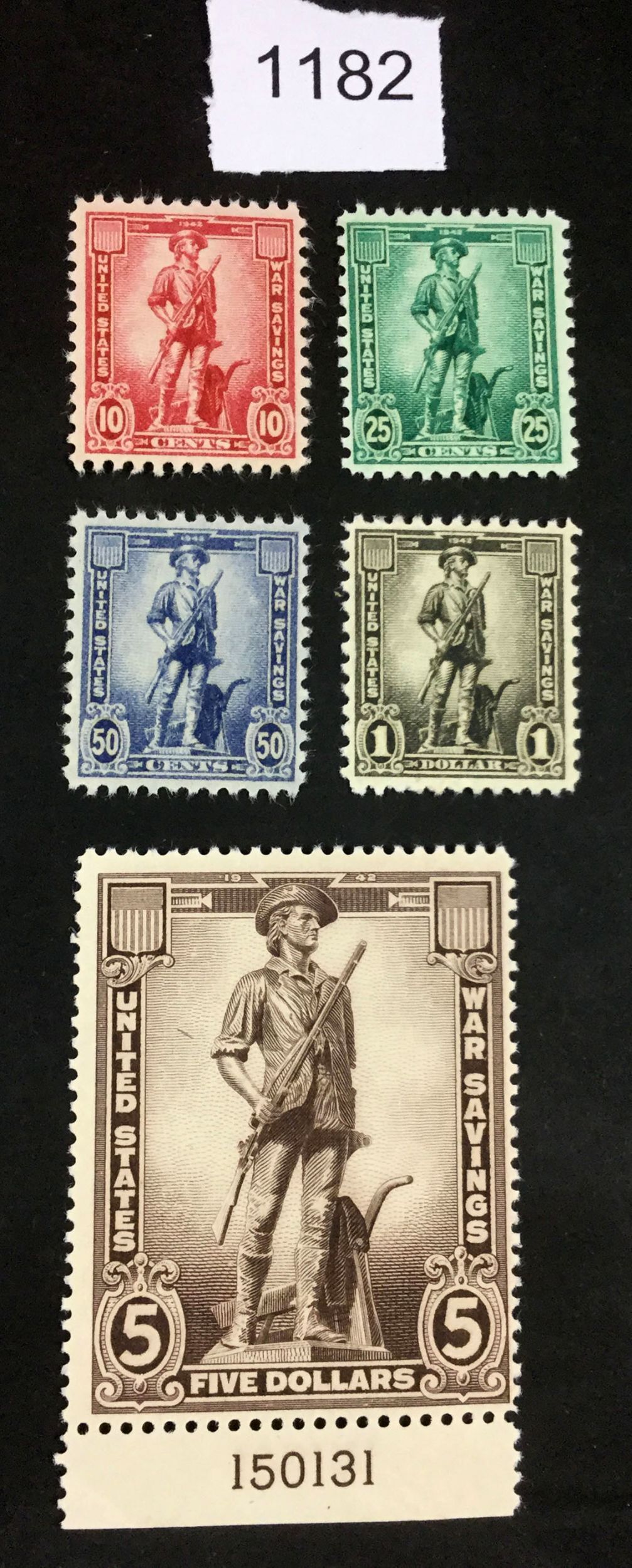 US Stamps #Ws7-Ws11 Mint OG H $73 LOT #1182 | United States, Back of ...