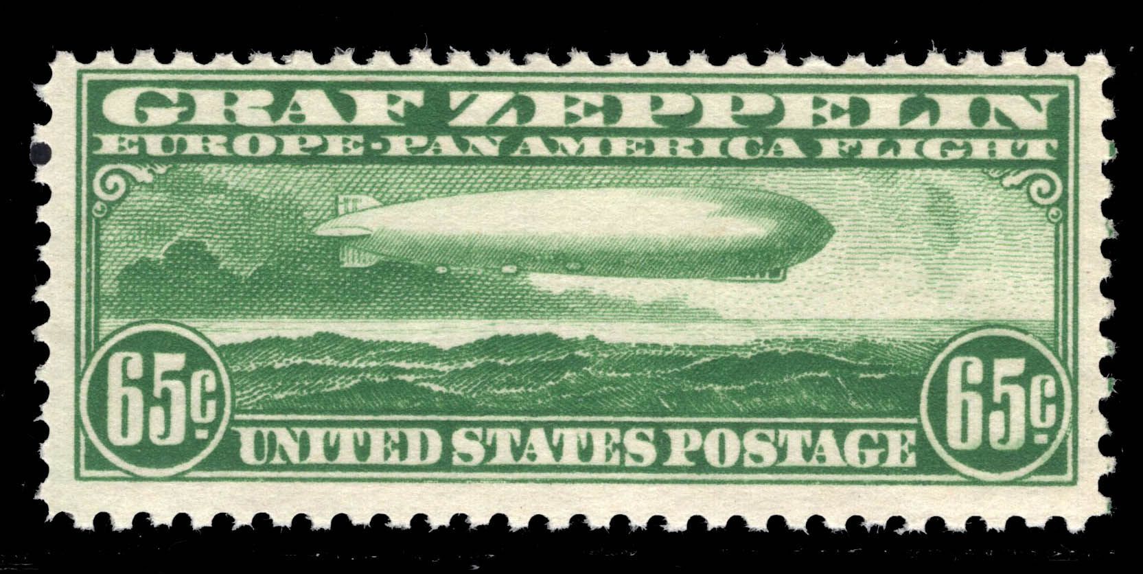 US Stamps # C13 Graf Zeppelin Mint OG NH $250 LOT #16390-2 | United ...