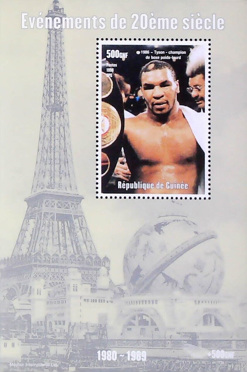Mike Tyson Boxer Boxing World Heavyweight Champion 1998 Mnh** Sheet ...