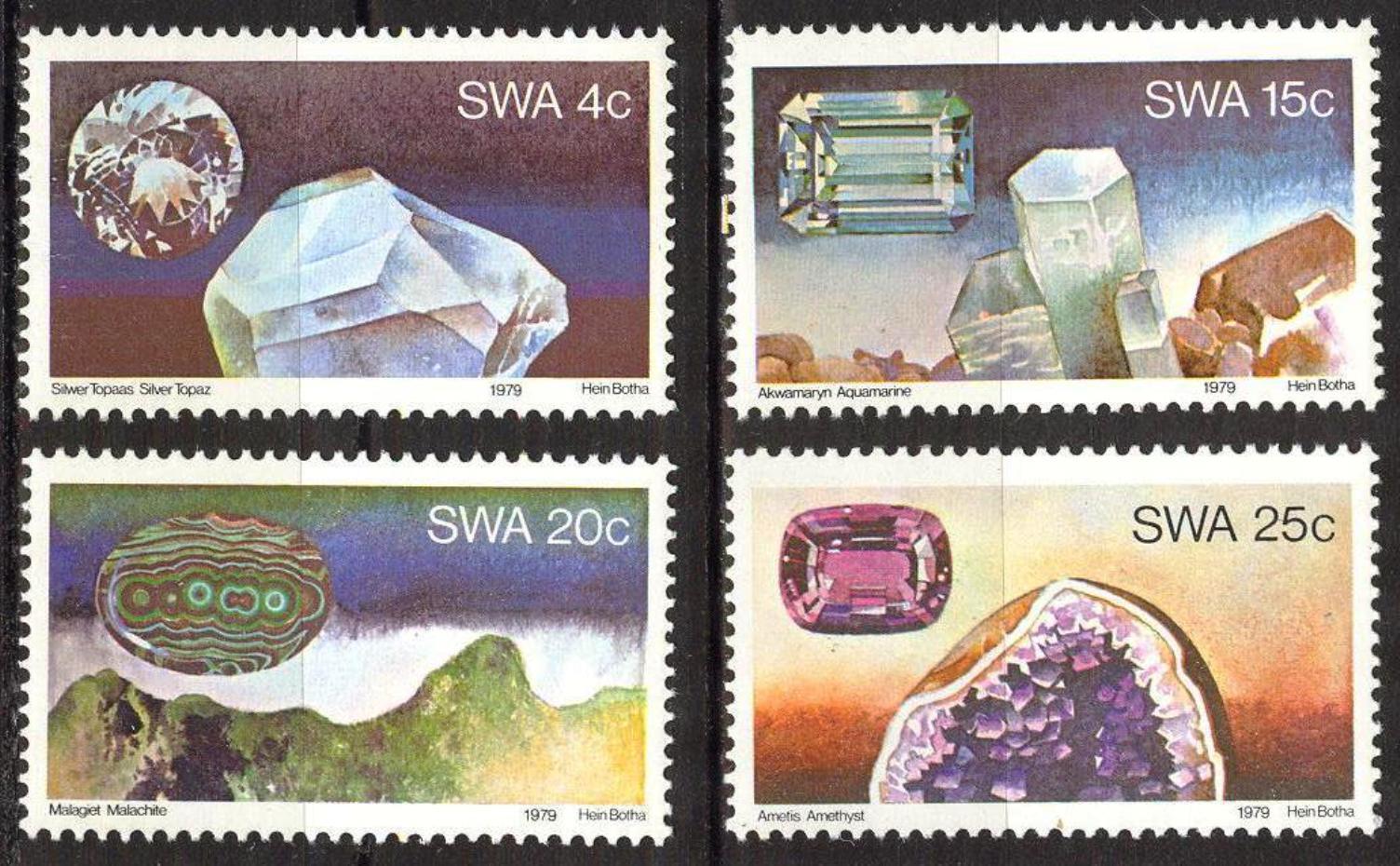 South West Africa SWA 1979 Minerals Set of 4 MNH ** | Africa - South ...