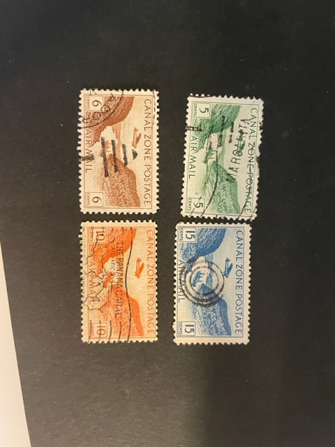 Canal Zone sc C7-C10 u | United States, Air Mail Stamp / HipStamp