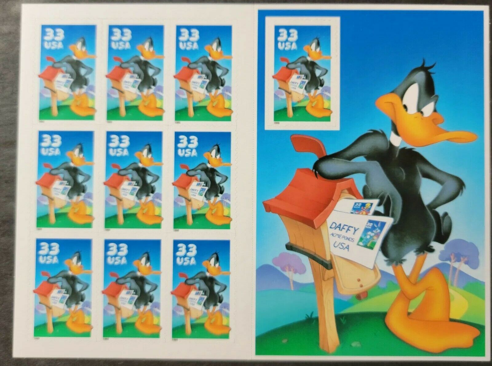Scott #3306 Daffy Duck Full Sheet of 10 Stamps - MNH | United States ...