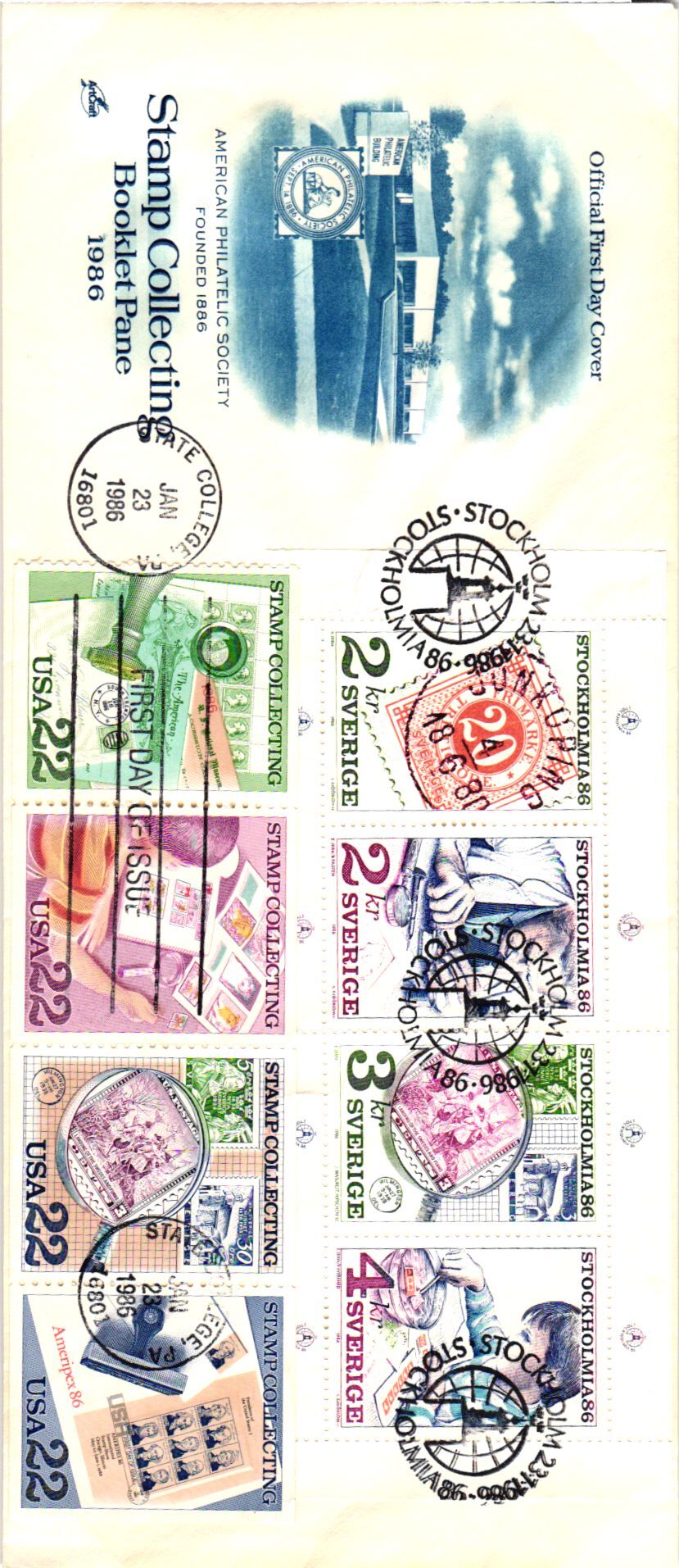 #2201a Stamp Collecting Strip DUAL Joint Venture - Artcraft Cachet ...