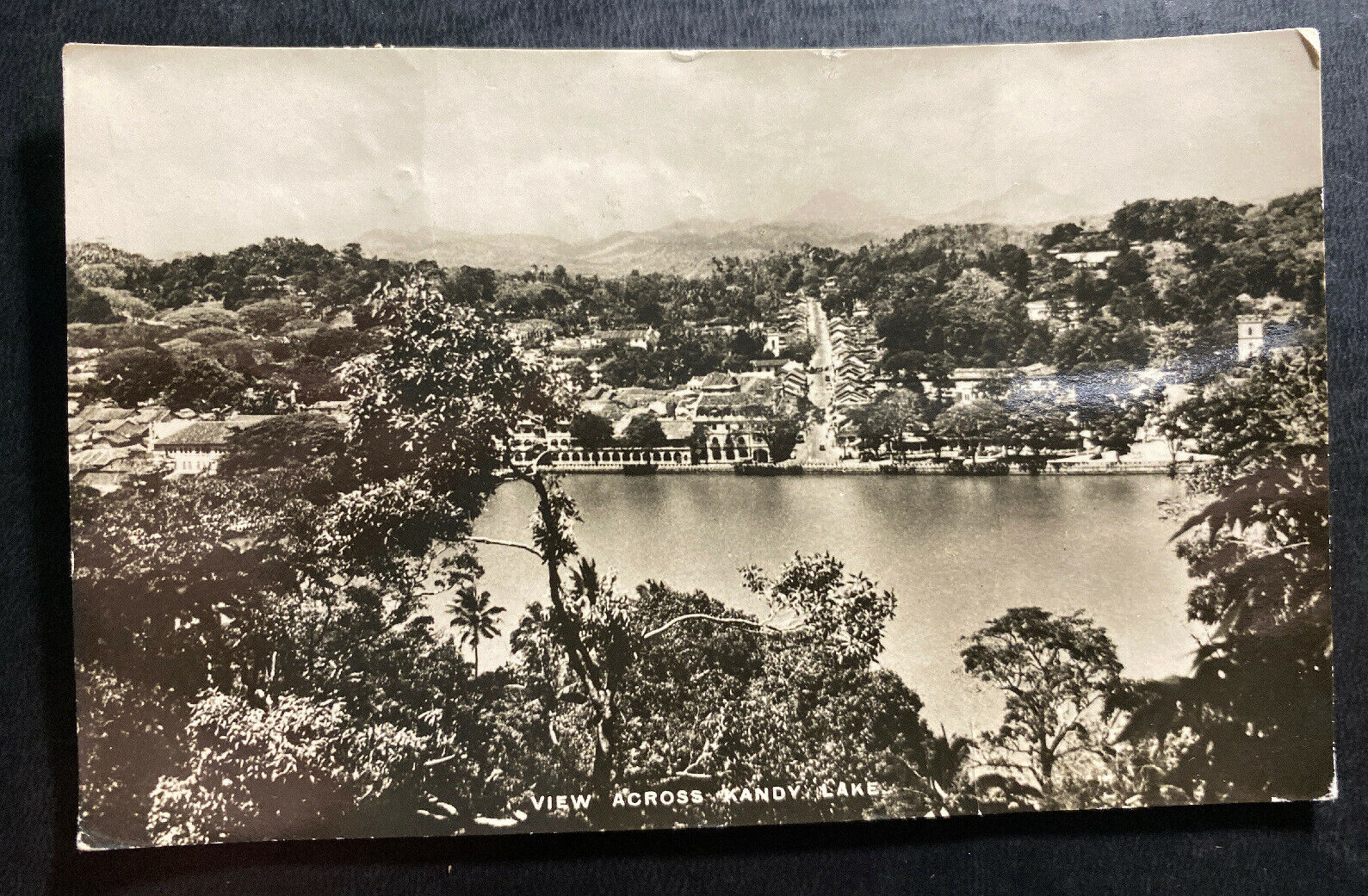 1950s Colombo Ceylon RPPC Postcard Cover To Scotland Kandy Lake View | Asia - Sri Lanka, General ...