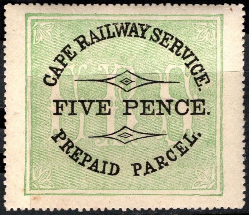 Rare 1867 Cape Of Good Hope Revenue 5 Pence Cape Railway Service Parcel ...