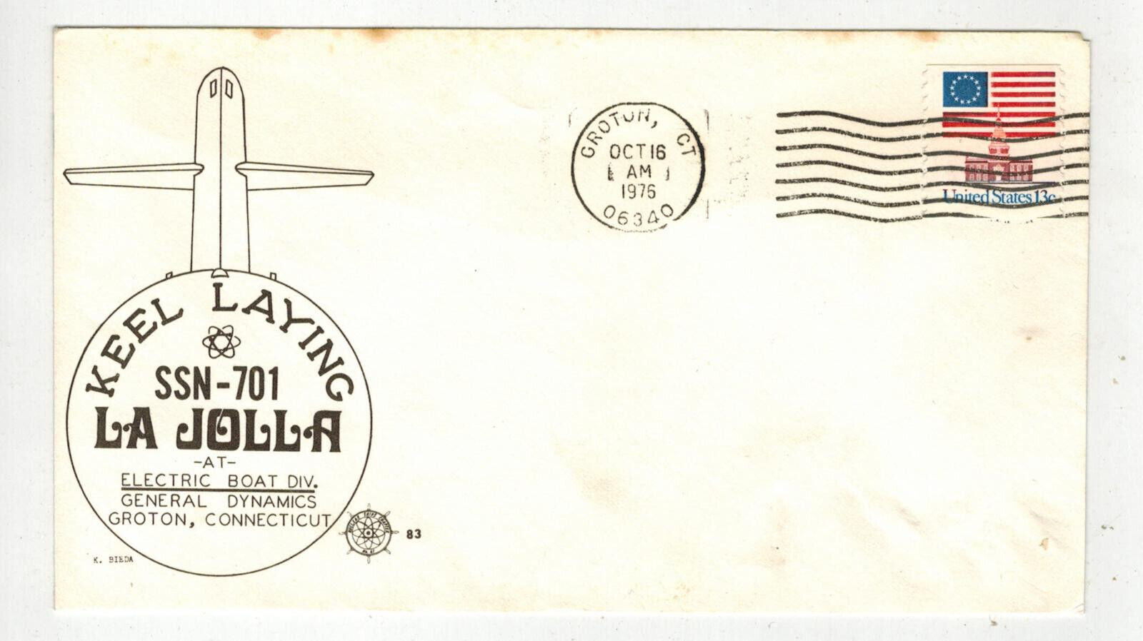 US Navy Submarine SSN 701 USS LA Jolla Keel Laying Croton CT Electric ...