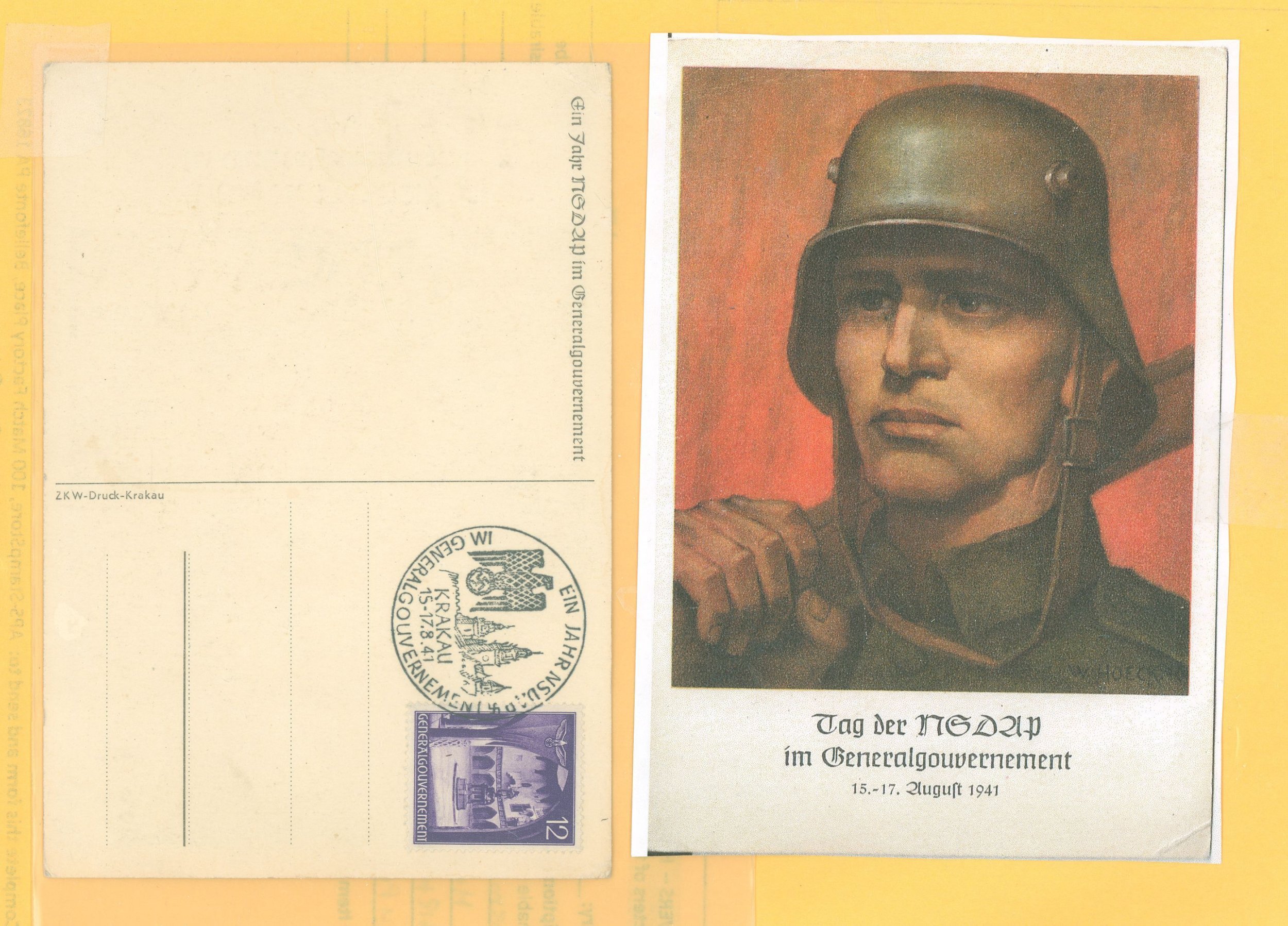 Poland N80 German Occupation-Commemorative card to Honor the Nazi Party ...