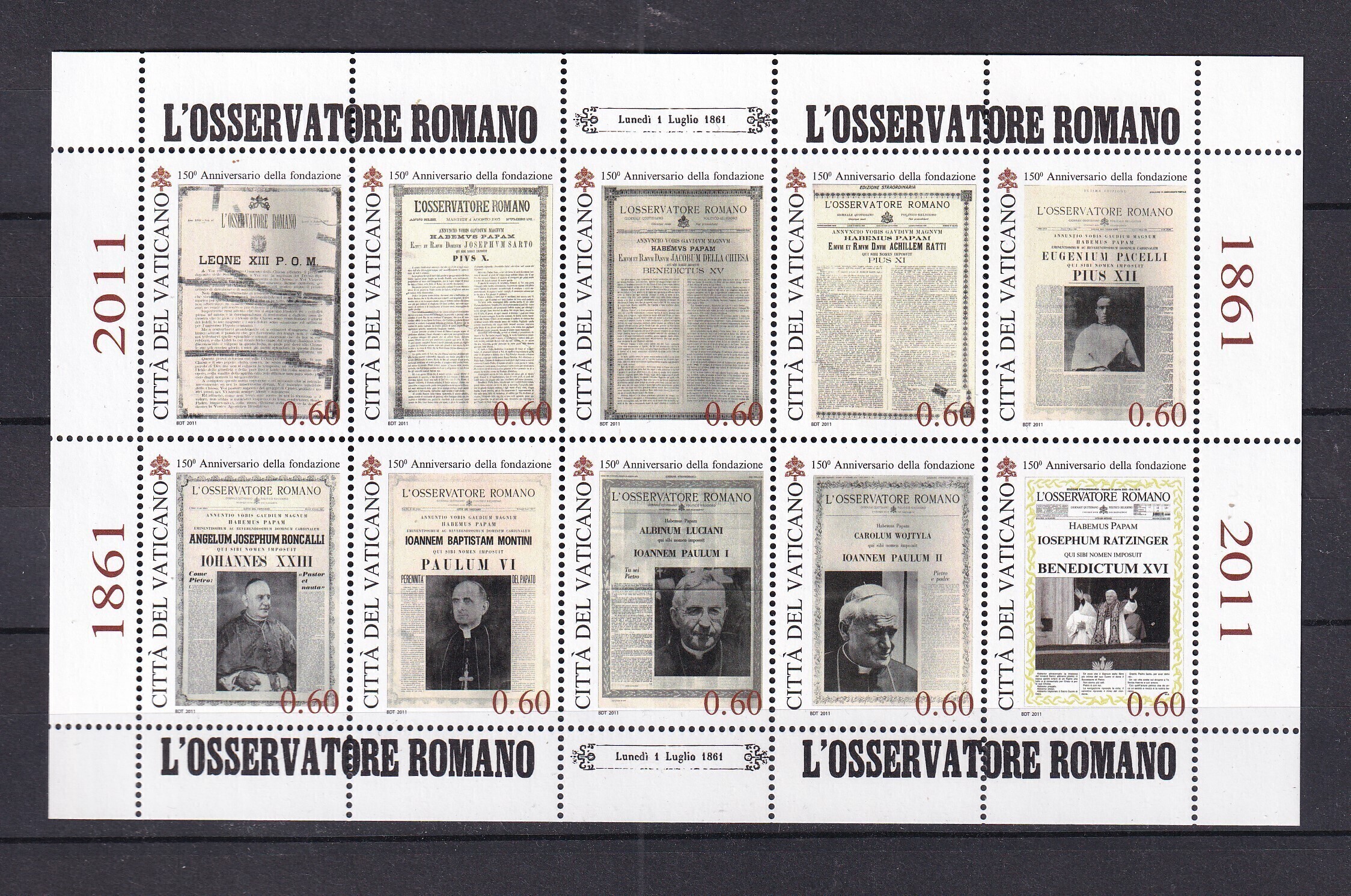 2011 Vatican City - Sc# 1462-1491 - Complete year set - MNH | Europe ...